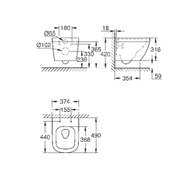 Inodoro Suspendido Compact Euro • Catalogo • Grupo Avalco