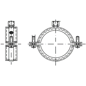 M8 Open Pipe Clamp Rubber | Atusa