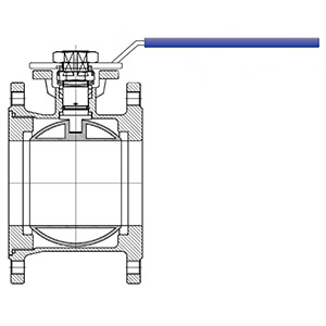 Two Pieces Ball Valve With Full Bore - Flanges | Atusa