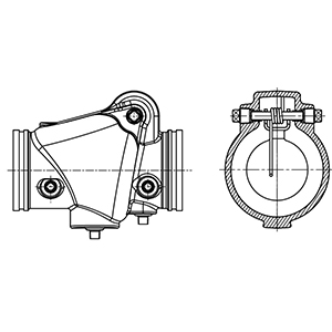 Válvula Retención Ranurada con Clapeta Ref. 640 | Atusa