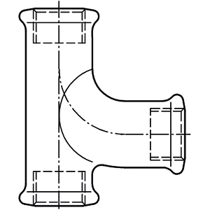 Pitcher Tee 131 Malleable Cast Iron Pipe Fittings | Atusa