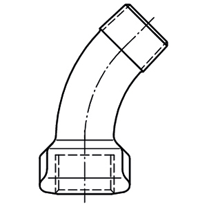 45 Long Sweep Bend 40 Malleable Cast Iron Pipe Fittings | Atusa