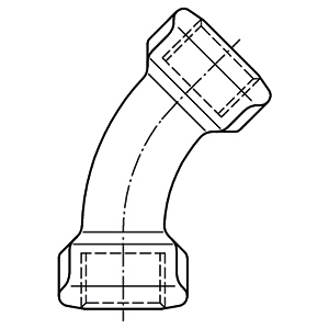 45 Long Sweep Bend 41 Malleable Cast Iron Pipe Fittings | Atusa