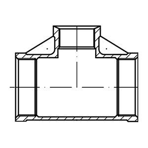 AISI 316 Stainless Steel Fittings Reducing Tee Figure 130R | Atusa