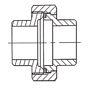 AISI 316 Stainless Steel Fittings Union Flat Seat Figure 332 | Atusa