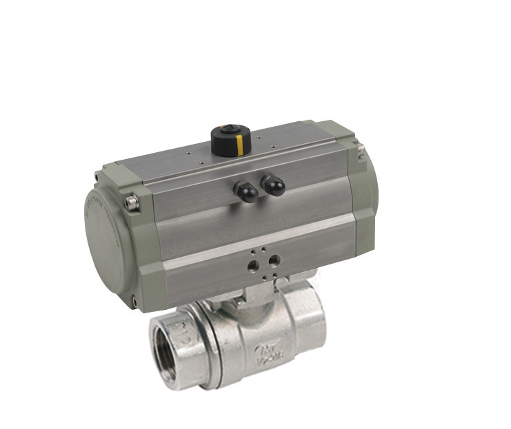 Válvulas montadas con actuador simple efecto