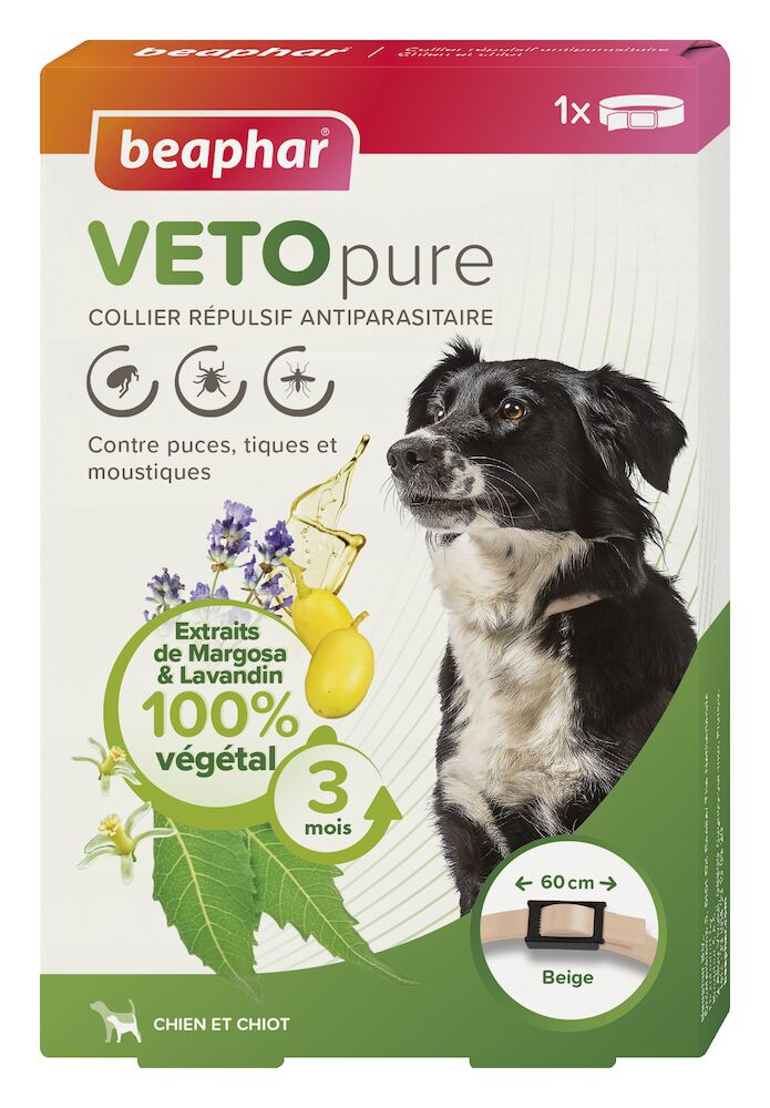 VETOpure, collier répulsif antiparasitaire pour chien - Beaphar