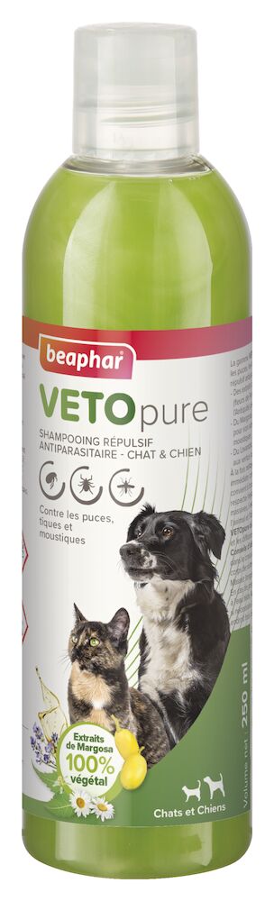 VETOpure, shampooing répulsif antiparasitaire pour chien et chat - Beaphar
