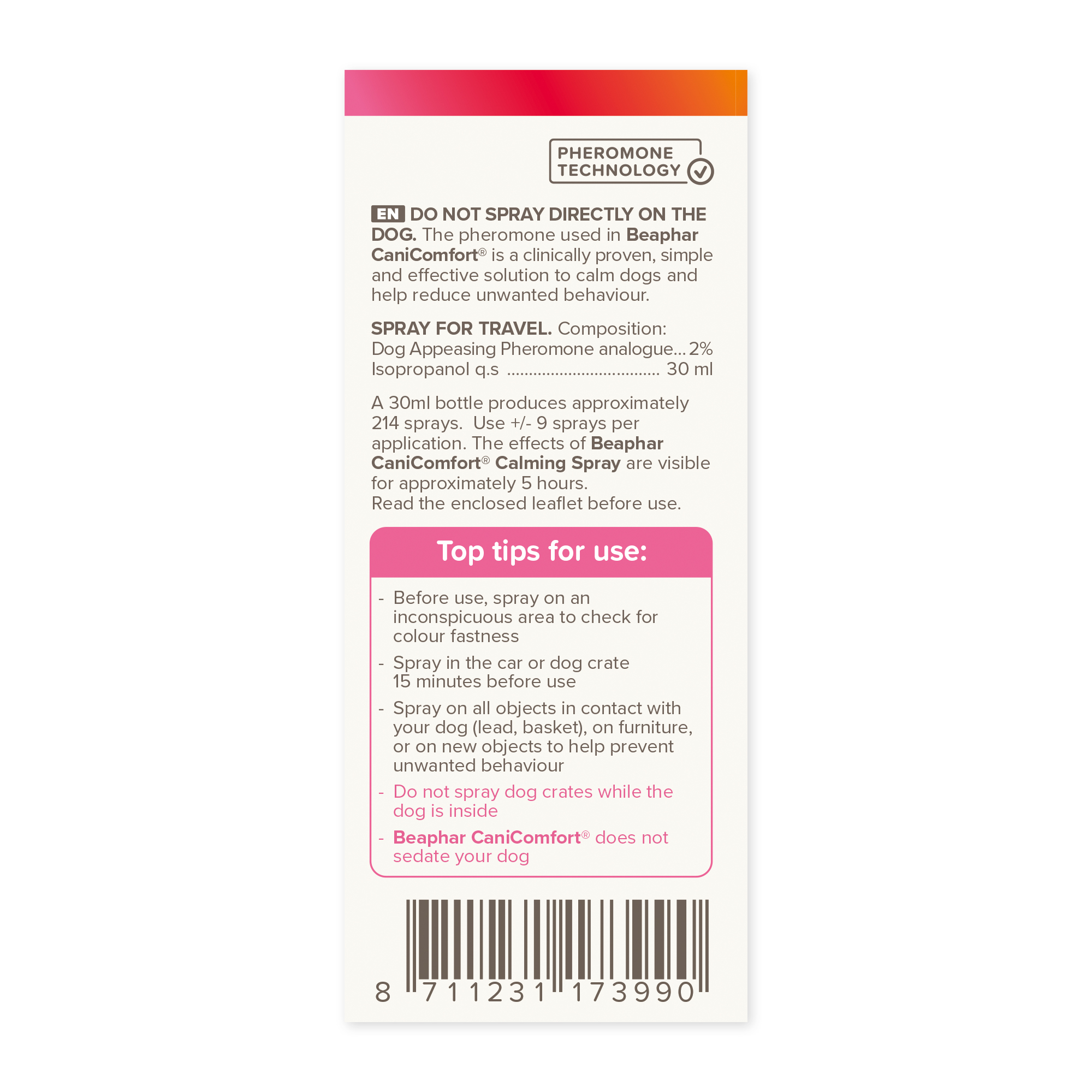 Beaphar CaniComfort® Calming Spray for Dogs - Beaphar