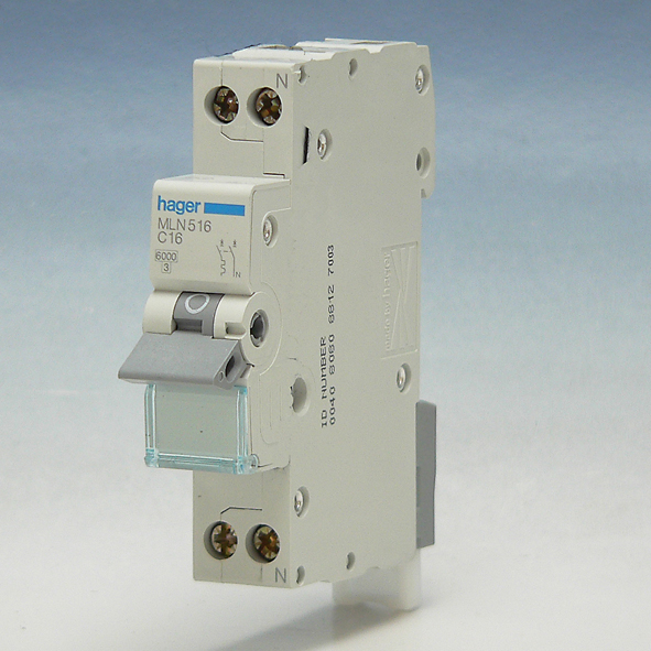 Hager automaat 16A C 1P+N 2P MLN516 kopen? | Elektroshop.nl