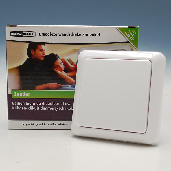 AWST-8800 Draadloze wandschakelaar enkel met timer Klik aan klik uit ...