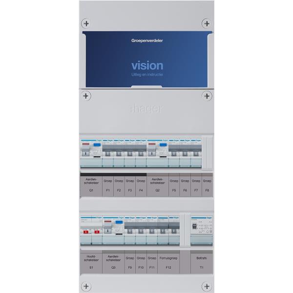 Hager groepenkast VKG433E-FT 10-groepenkast met hoofdschakelaar ...