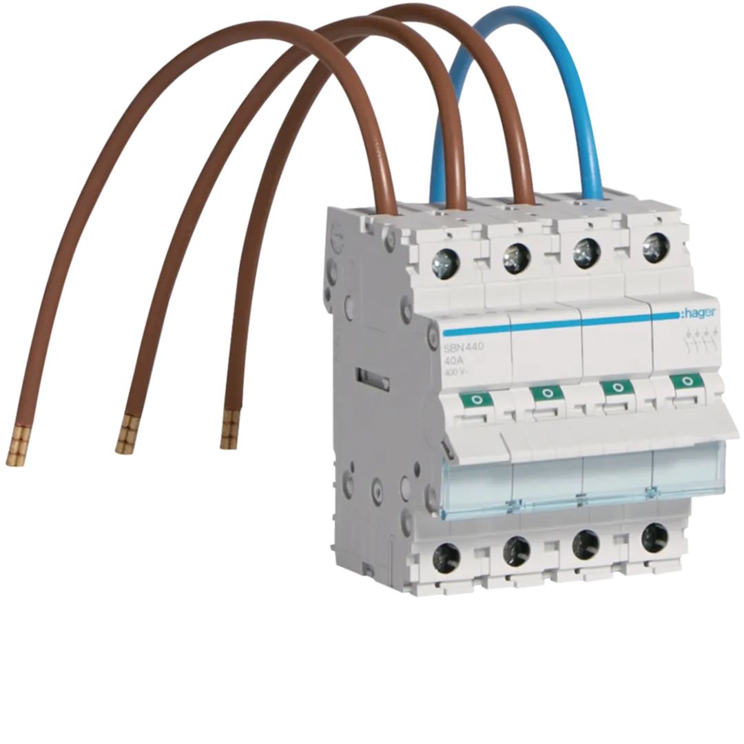 Hager 4 polige hoofdschakelaar SBN440 40A kopen? | VK11SH