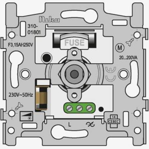 NIKO Dimmer 1-fase INB 230V VENT SCHROEF (310-01801) kopen ...