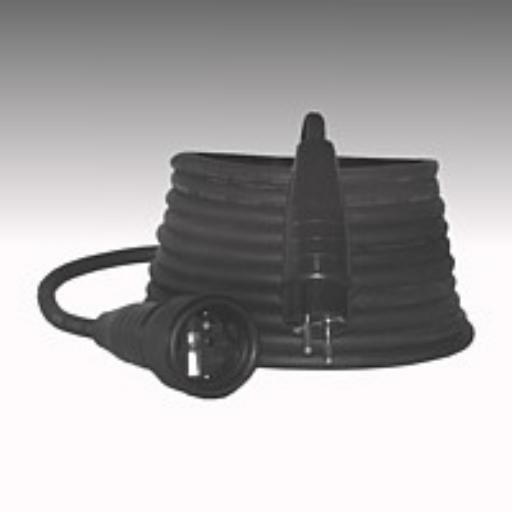 Verlengkabel 1.5 meter 3x1.5mm² rubber stekker contrastekker Kabel ...