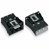 Steker Male Snap-In 3-Pol. Zw. kopen? | InstallatieBalie.nl