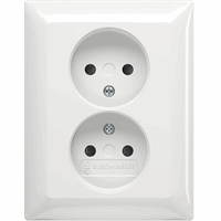 BJ Stopcontact dubbel inbouw balance wit 202 UJRB-914 (2TKA00003908 ...