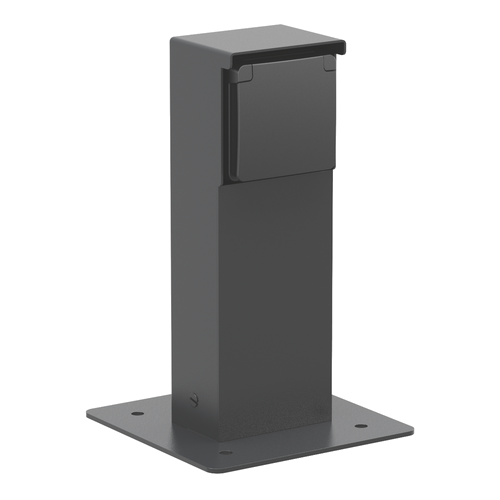 Niko Hydro Tuinpaal zwart met een stopcontact en grondplaat 761-36915 ...