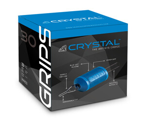 Crystal - Grips - Flat Tip - 30 mm - Box of 15 | Tattooland