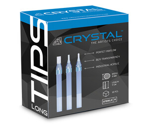 Crystal - Long Tips - Round - Box of 50 | Tattooland