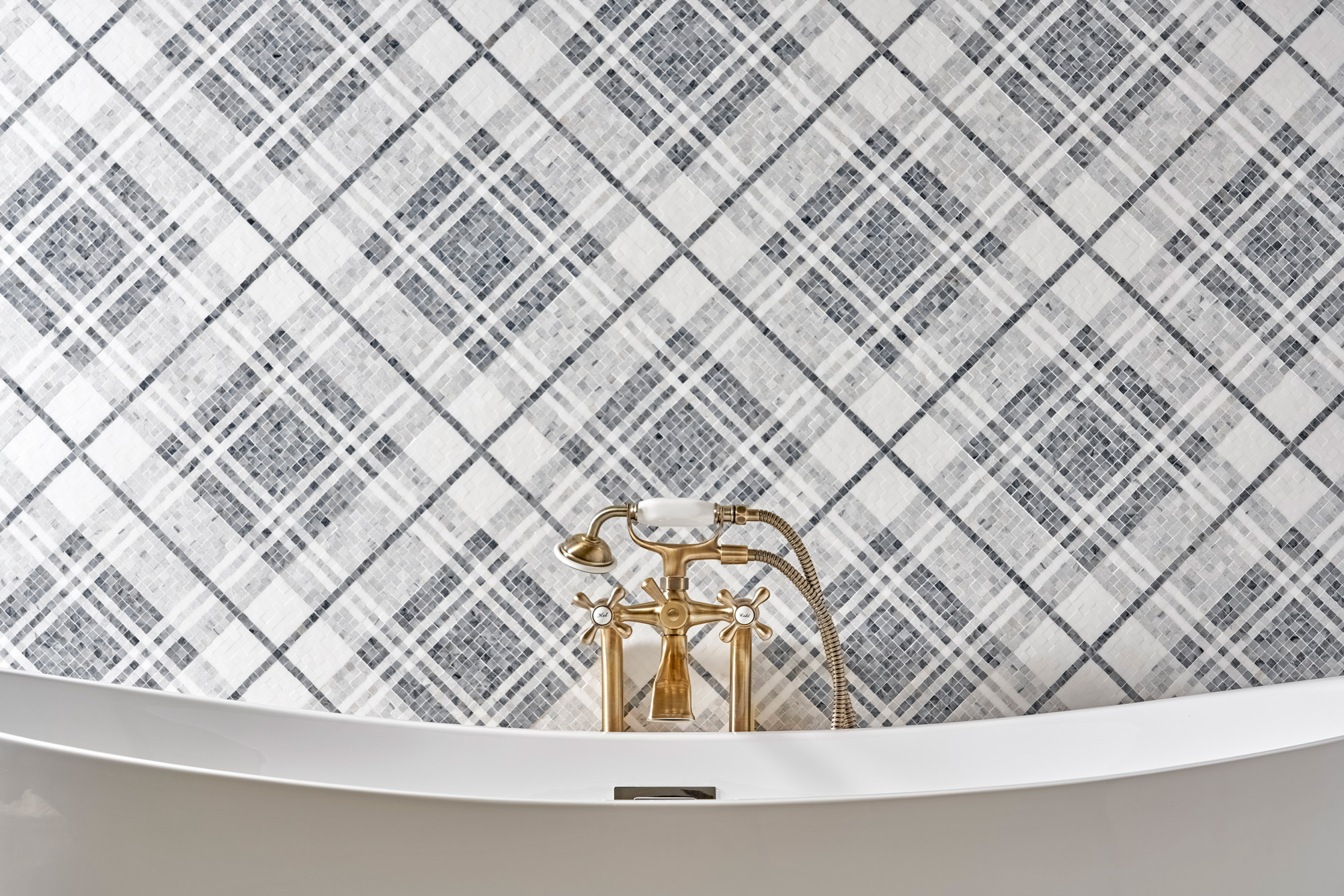 Balmoral Plaid Ash Gray, Tiger Skin, Thassos (H) | Products | AKDO